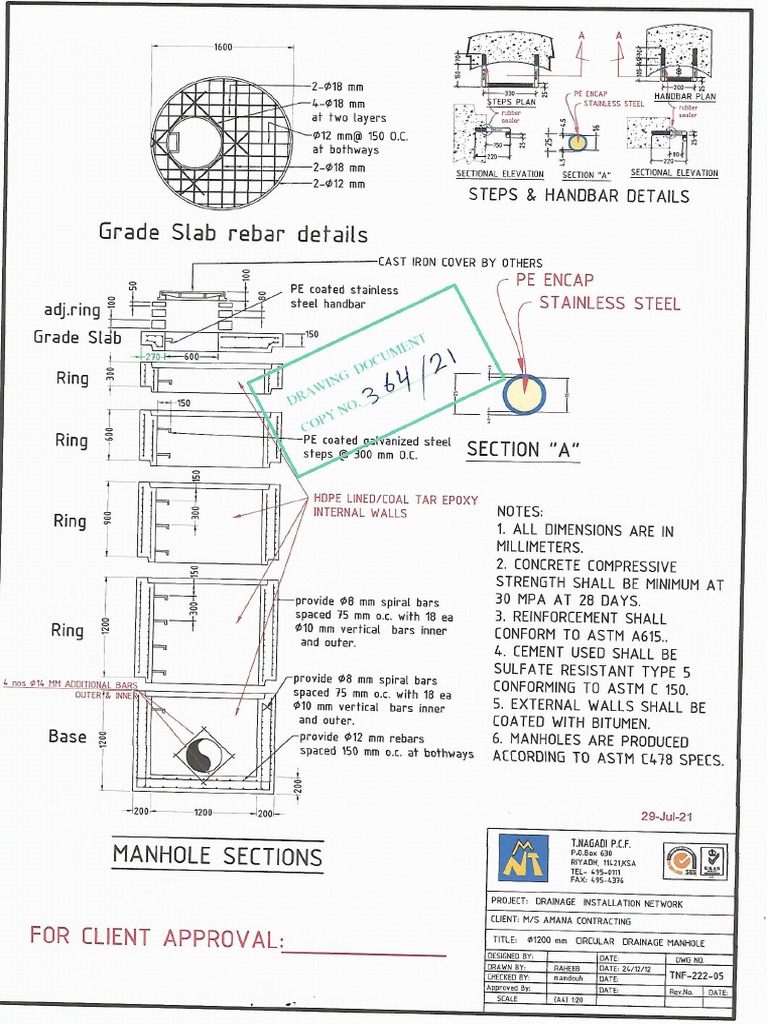 Precast Manhole Details | PDF
