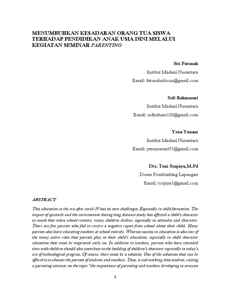 Laporan Artikel Pendidikan | PDF