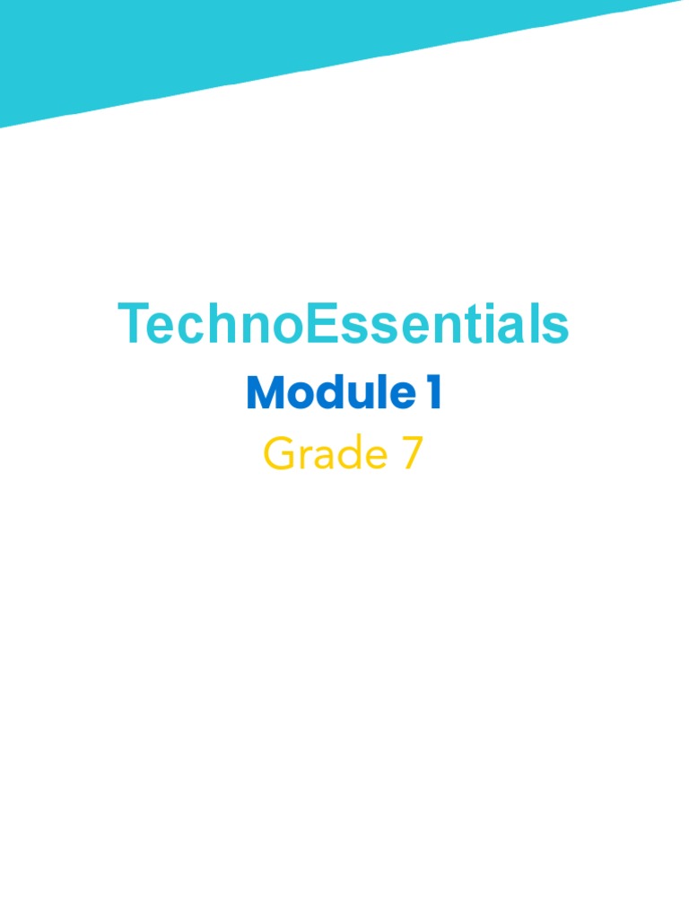 TechnoEssentials Module 1 Let S Get Started TechnoKids PH | PDF | Computing | Information Age