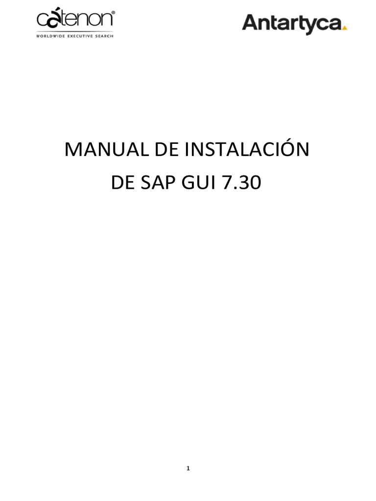 Manual De Instalacion Sap Gui 730 1 Pdf 