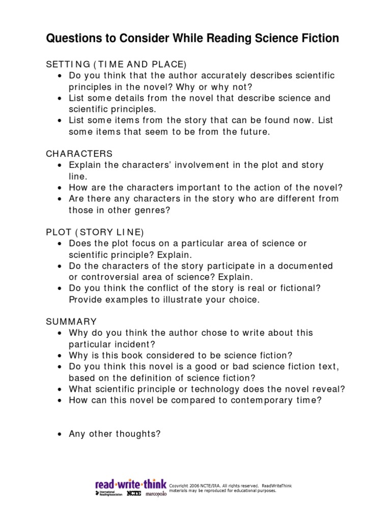 Sci Fi Questions | PDF