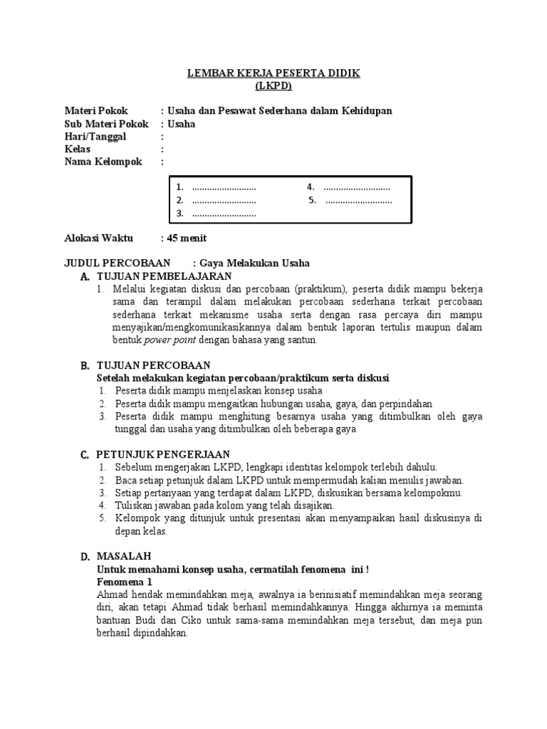 LKPD Usaha | PDF
