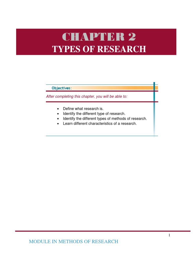 Chapter2 Methods of Research Module | PDF