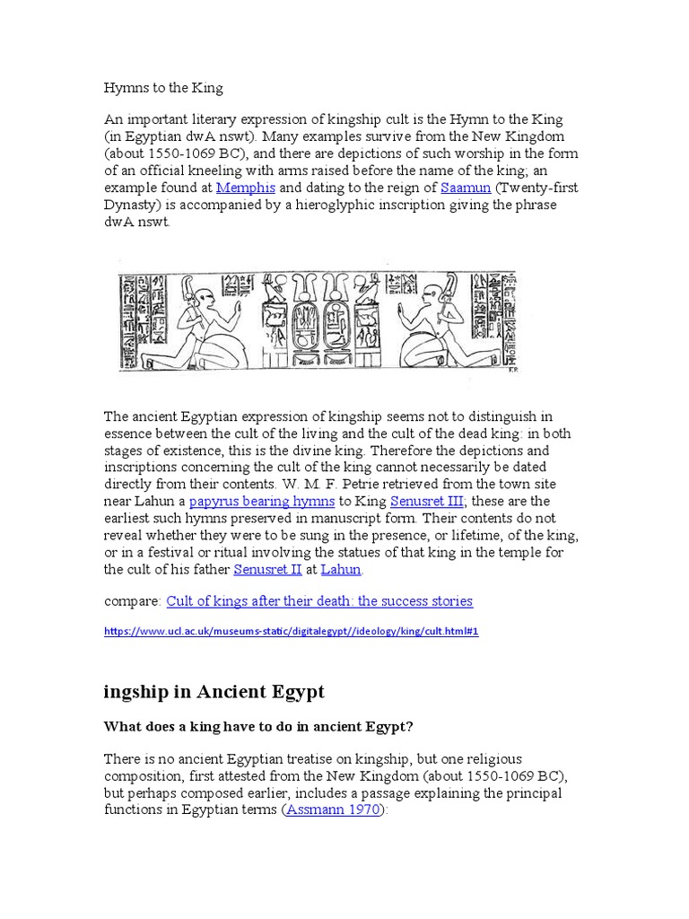 Hymns To The King | PDF | Ancient Egypt