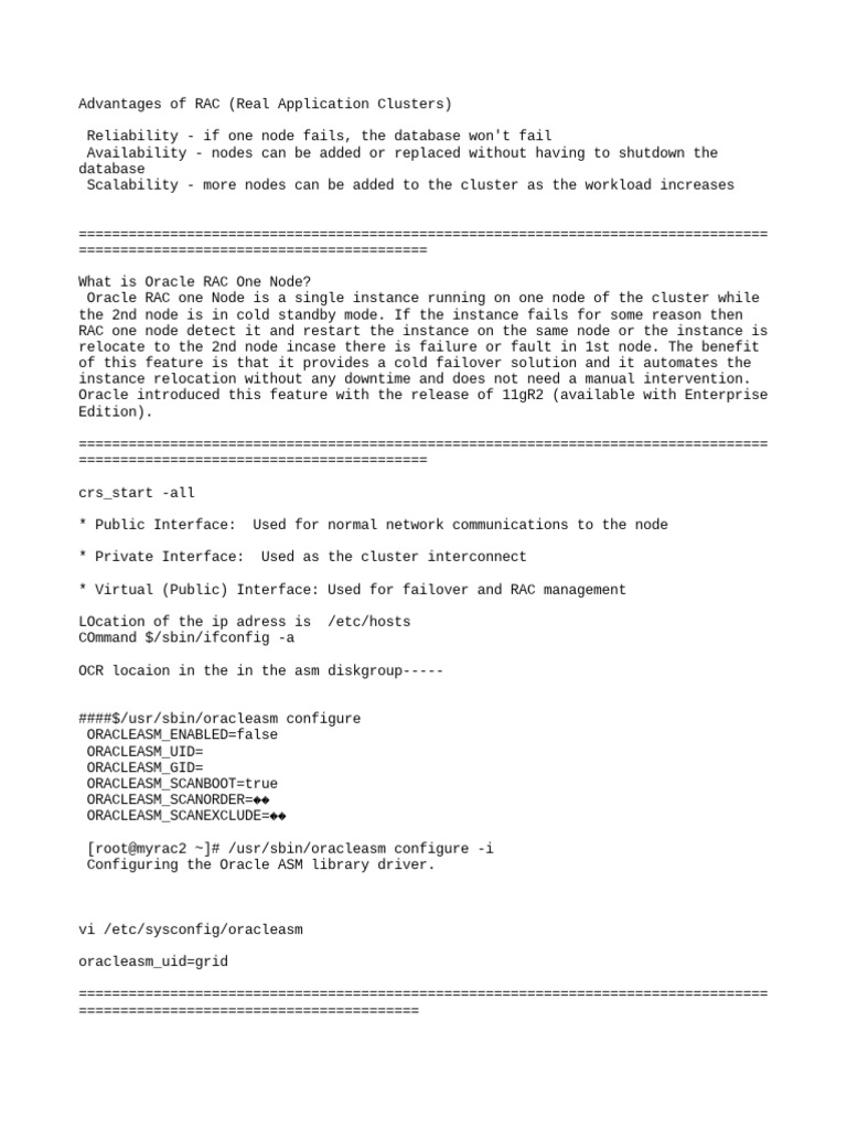 RAC DOC - New | PDF | Cache (Computing) | Load Balancing (Computing)