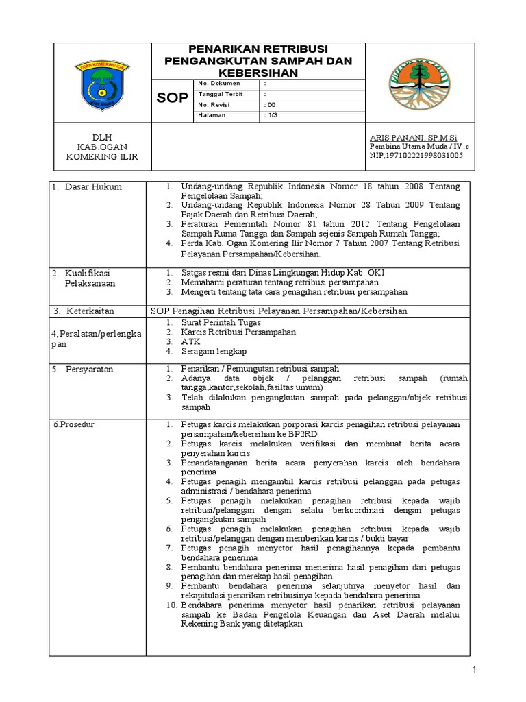 Sop DLH | PDF | Pengelolaan Keuangan & Uang