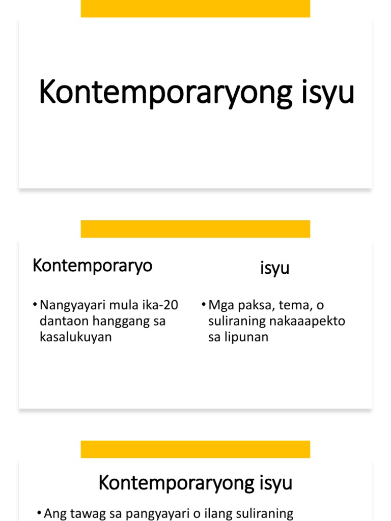 10-Kontemporaryong Isyu | PDF