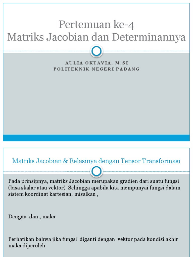 Matriks Jacobian | PDF