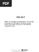 Dependance of Angle of Deviation On Angle of Incidence Using Hollow Prism Filled With Different ...