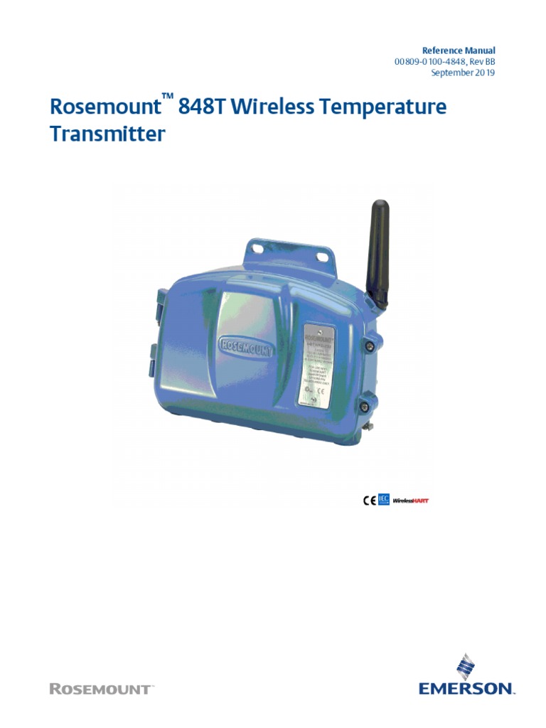Manual Rosemount 848t Wireless Temperature Transmitter en 87064 ...
