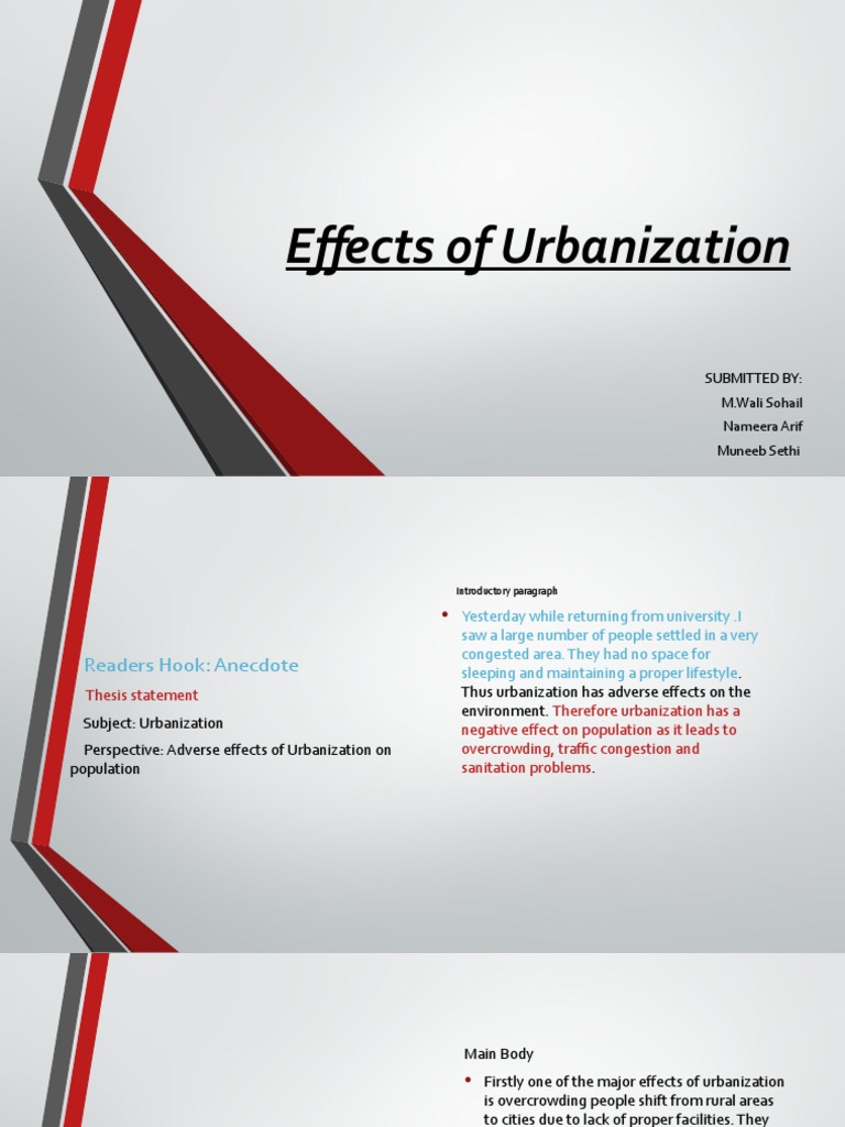 Negative Effects of Urbanization | PDF | Urbanization | Human Impact On ...