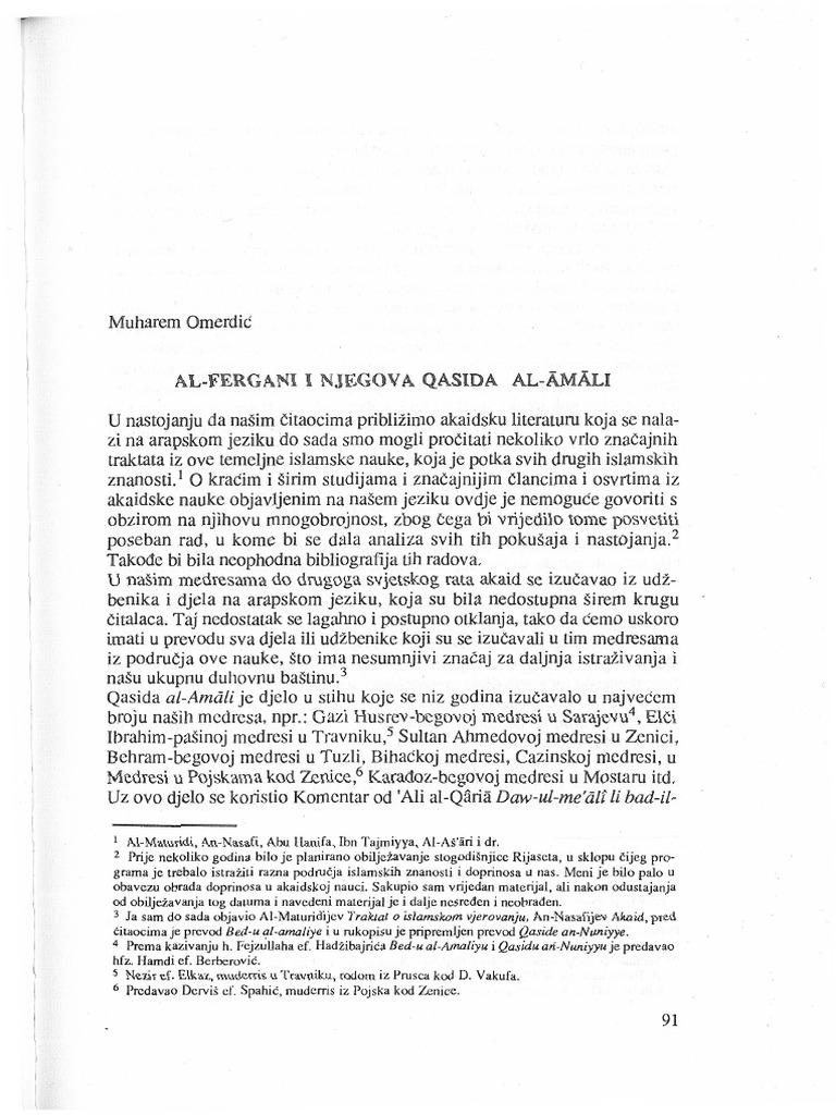 AL-Fergani I Njegova Qasida Al-Amali | PDF