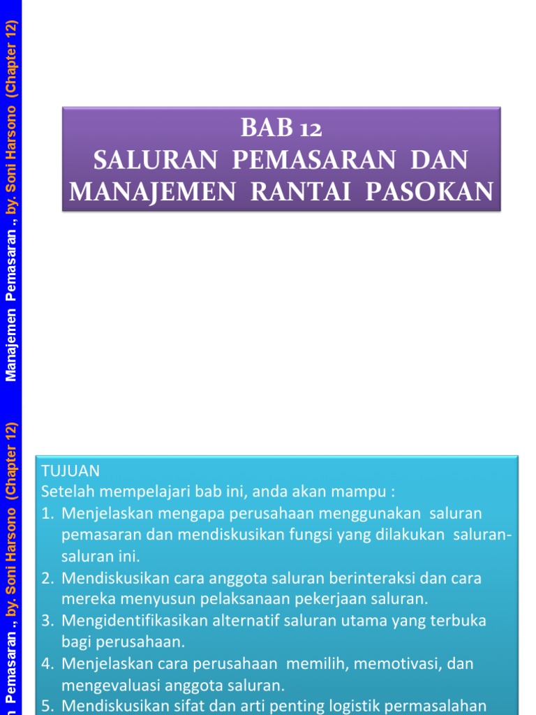 Bab 12.saluran Pemasaran Dan Rantai Pasokan | PDF