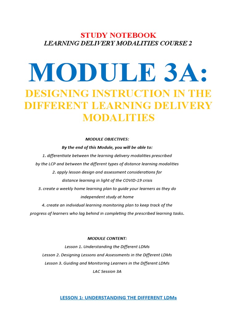 LDM2 3GROUP2Module 3A WallenBanasta | PDF | Educational Assessment | Learning