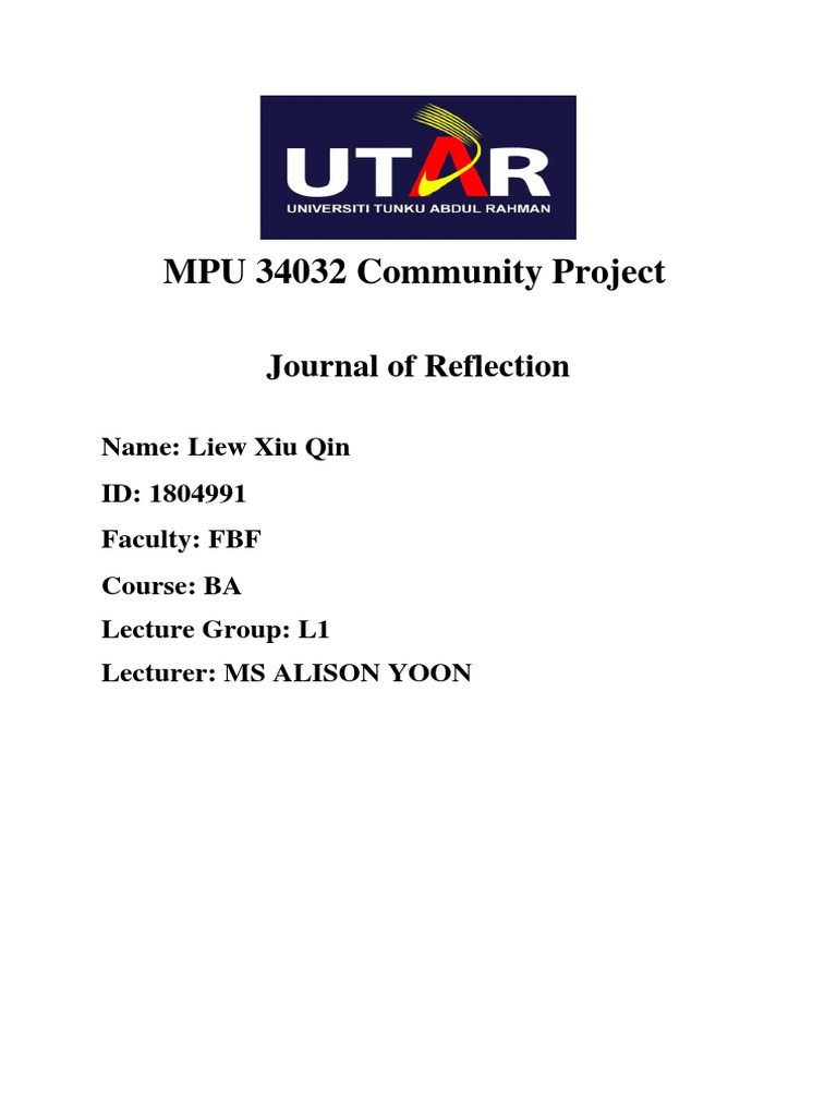 (FBF) Liew Xiu Qin Reflection Journal | PDF | Libraries | Information