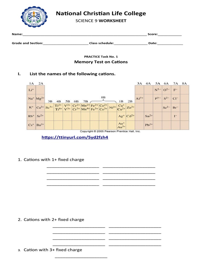 Lesson 1 Worksheet | PDF