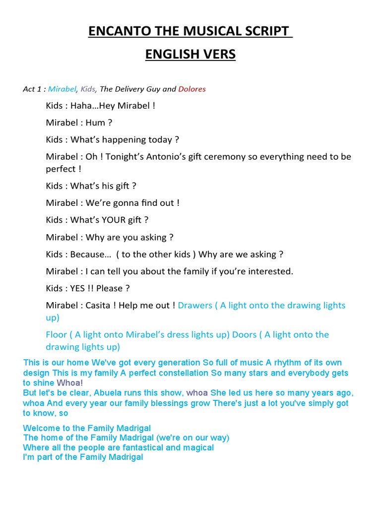 Play Script For Kids