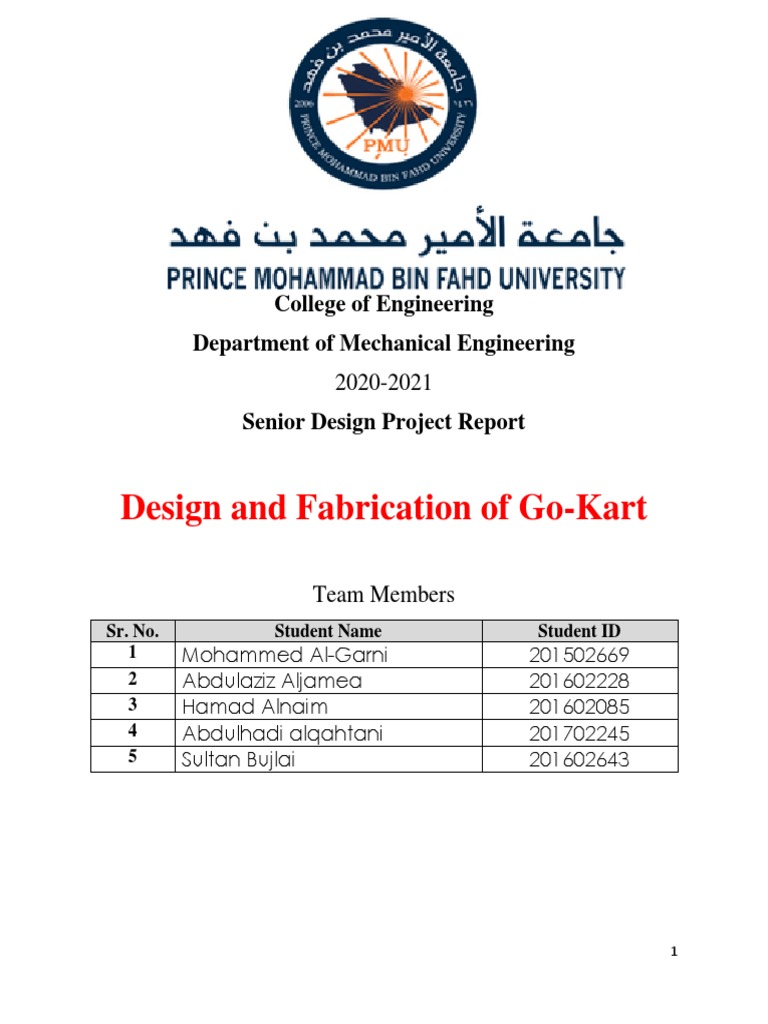 3 Design and Fabrication of Go Kart | PDF | Technology & Engineering