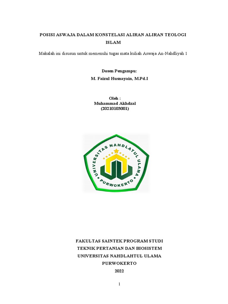 Aliran Telogi Islam Dan Tokoh Aswaja | PDF | Ilmu Sosial | Filsafat