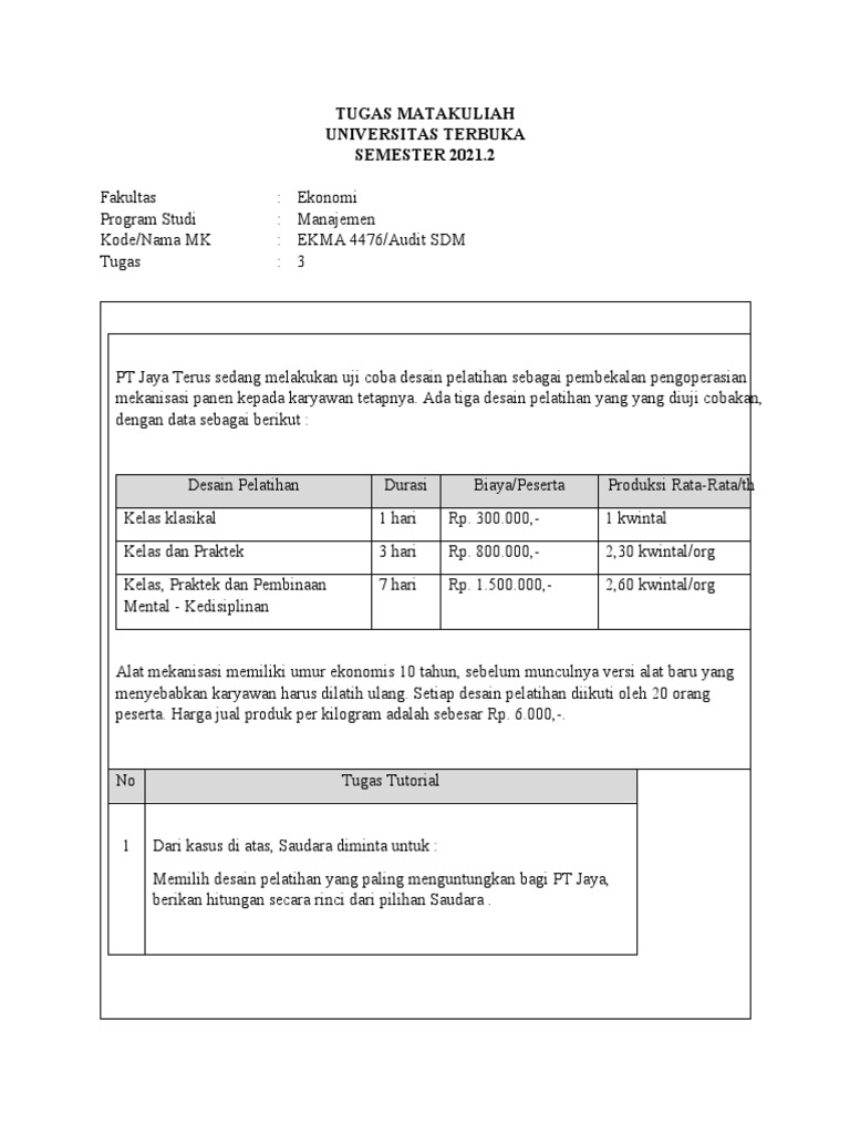 Tugas 3 Audit SDM | PDF
