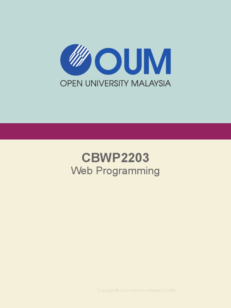 CBWP2203 Web Programming - Vapr17 (Bookmark) | PDF | Html Element | Html CBWP2203 Web Programming - Vapr17 (Bookmark) | PDF | Html Element | Html