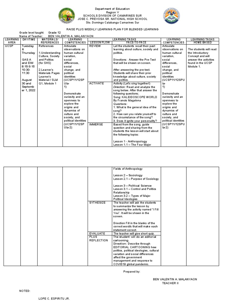 Raise Plus Ucsp | PDF | Learning | Teachers