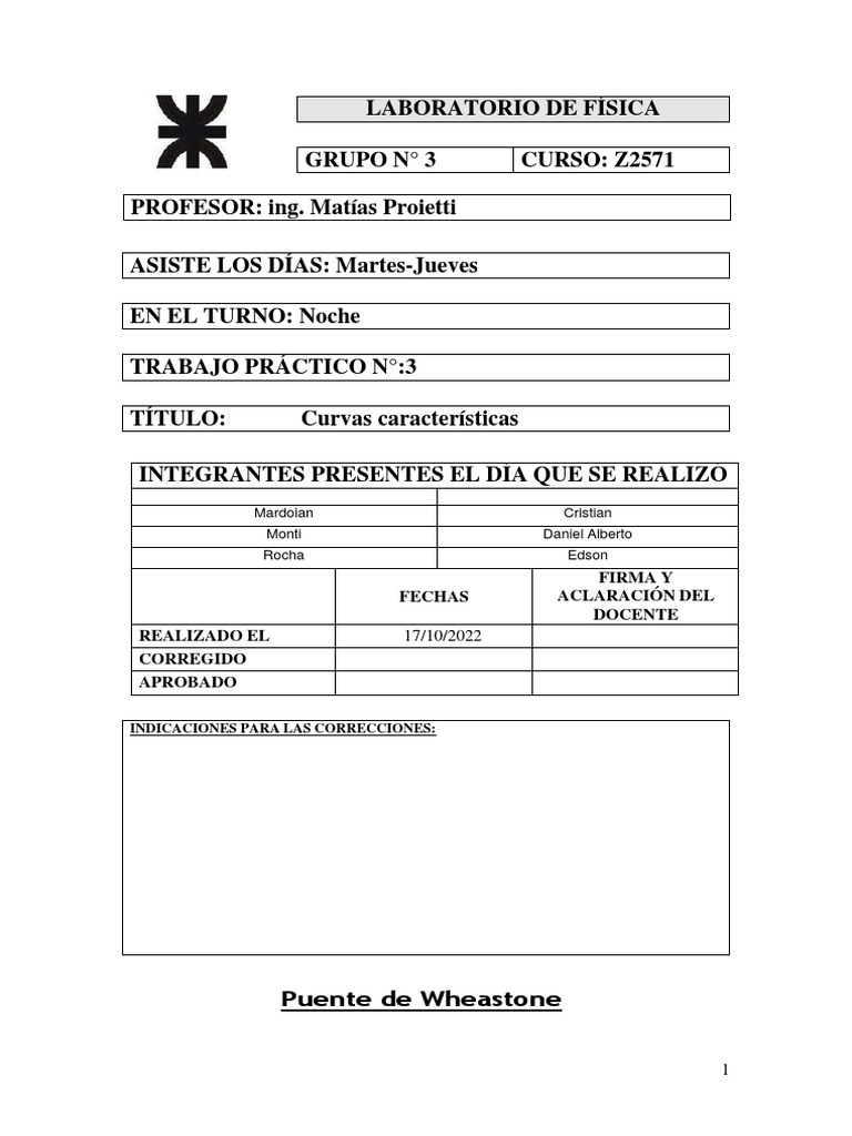 TP 6 - Puente de Hilo Fii | PDF