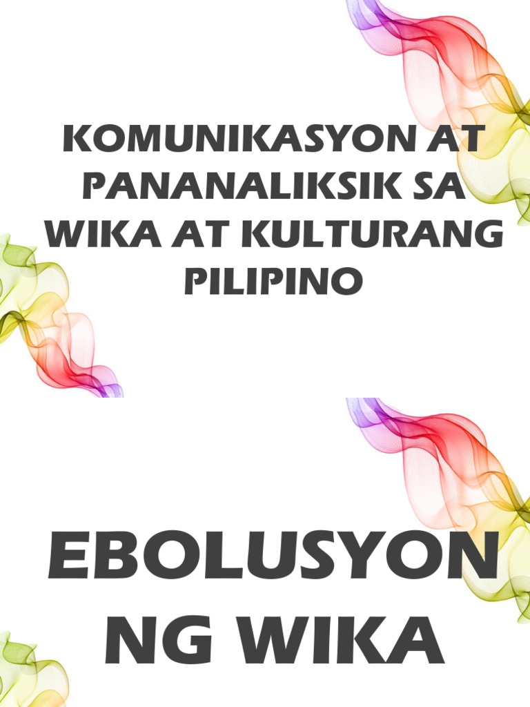 Las 6 8 Ebolusyon NG Wika | PDF