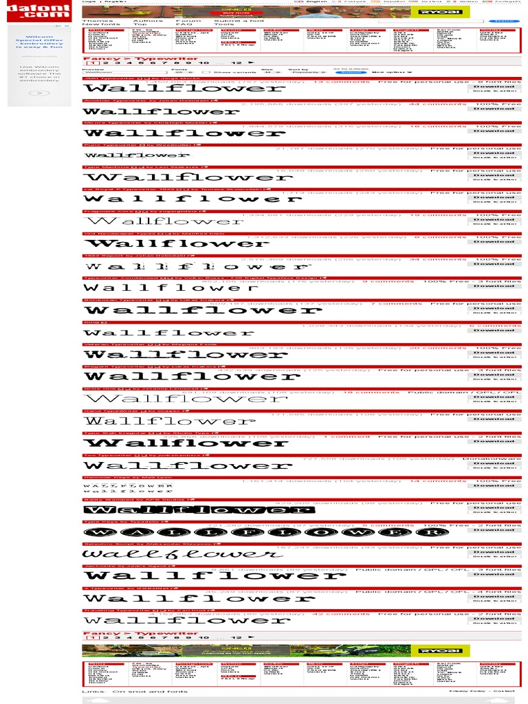 Fancy Typewriter Fonts | PDF | Typefaces | Serif