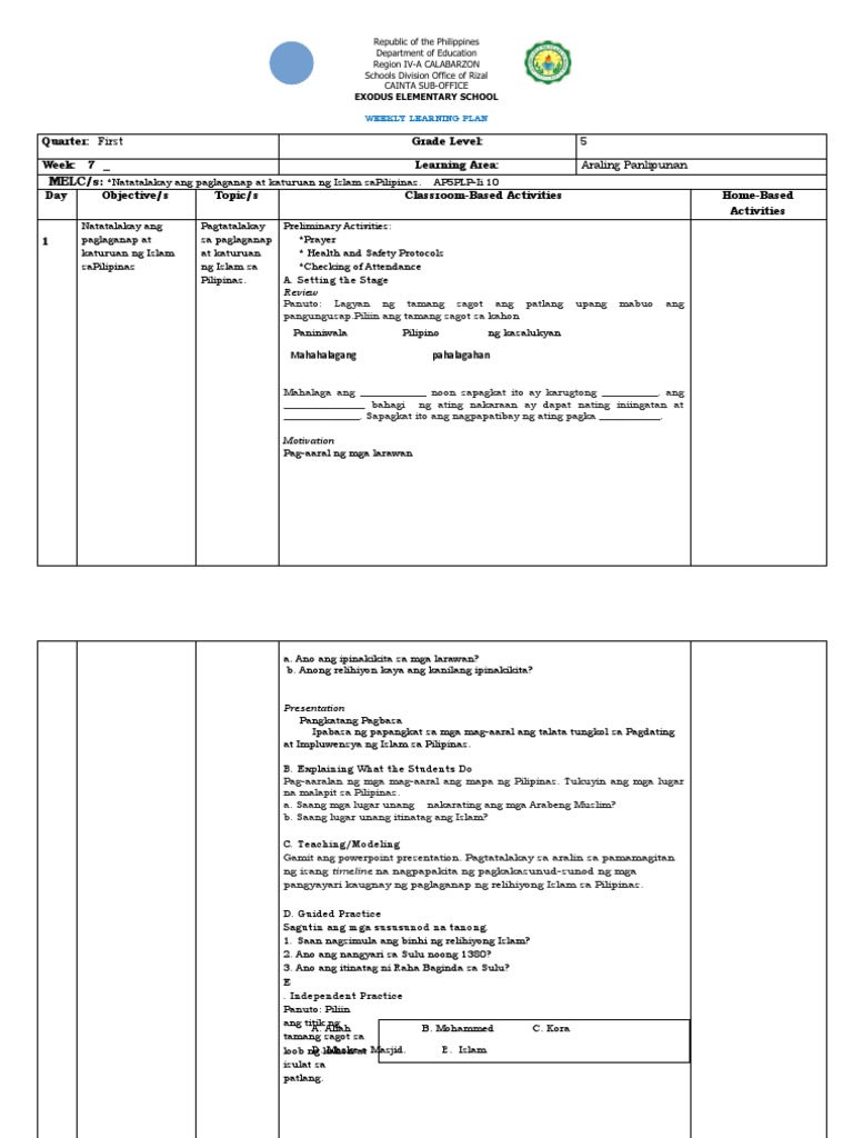 WLP AP5 Q1 Week 7 | PDF