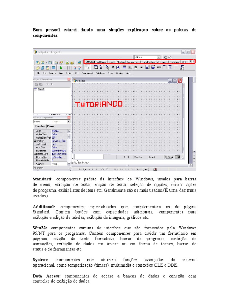 Apostila de Paletas Do Delphi | PDF | Microsoft Access | Microsoft Windows