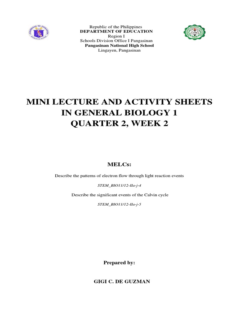 Gen Bio1 2ND Q.module 2 | PDF | Photosynthesis | Physiology