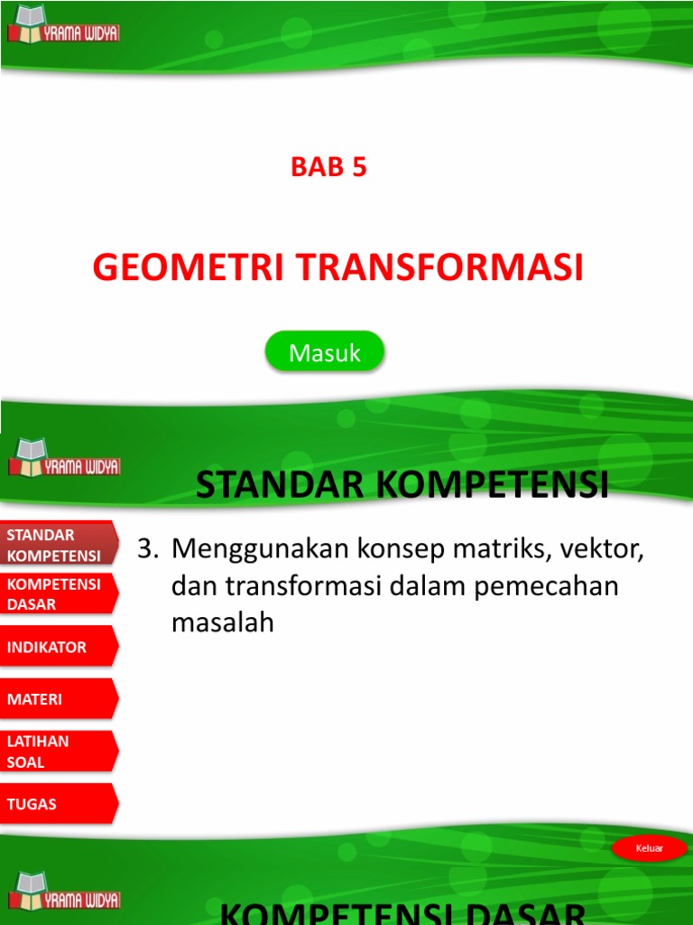 Bab 5 Geometri Transformasi | PDF