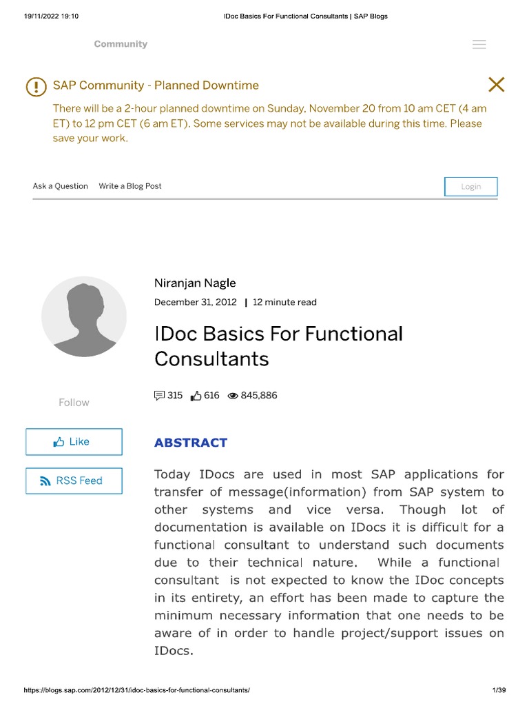 IDoc Basics For Functional | PDF