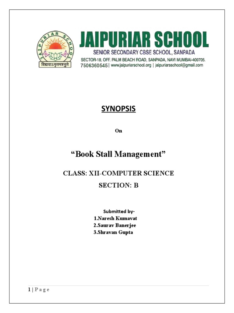 Synopsis 2 | PDF