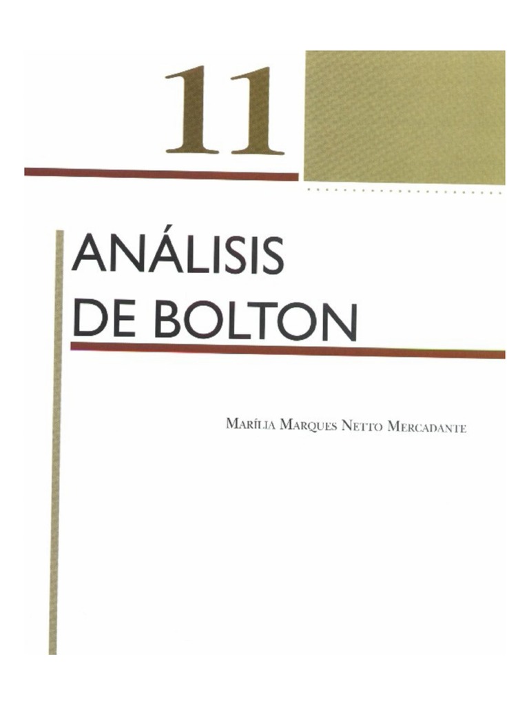 Análisis de Bolton | PDF