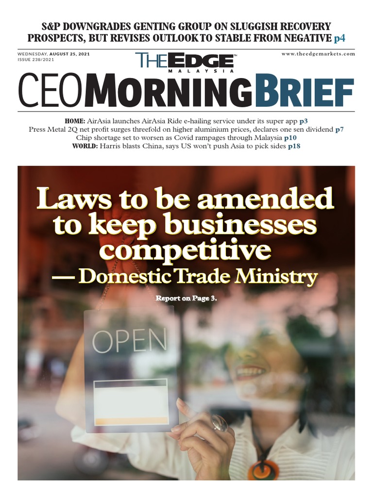 Morning: Laws To Be Amended To Keep Businesses Competitive | PDF