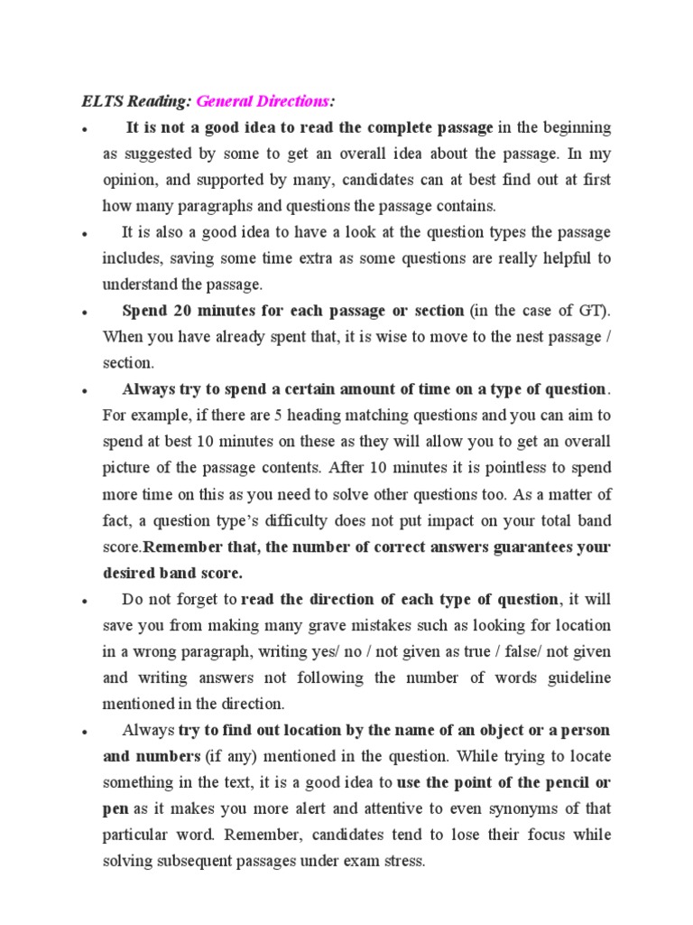 ELTS Reading | PDF | Question