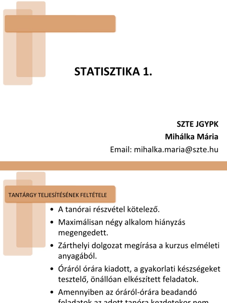 Statisztika 1 | PDF