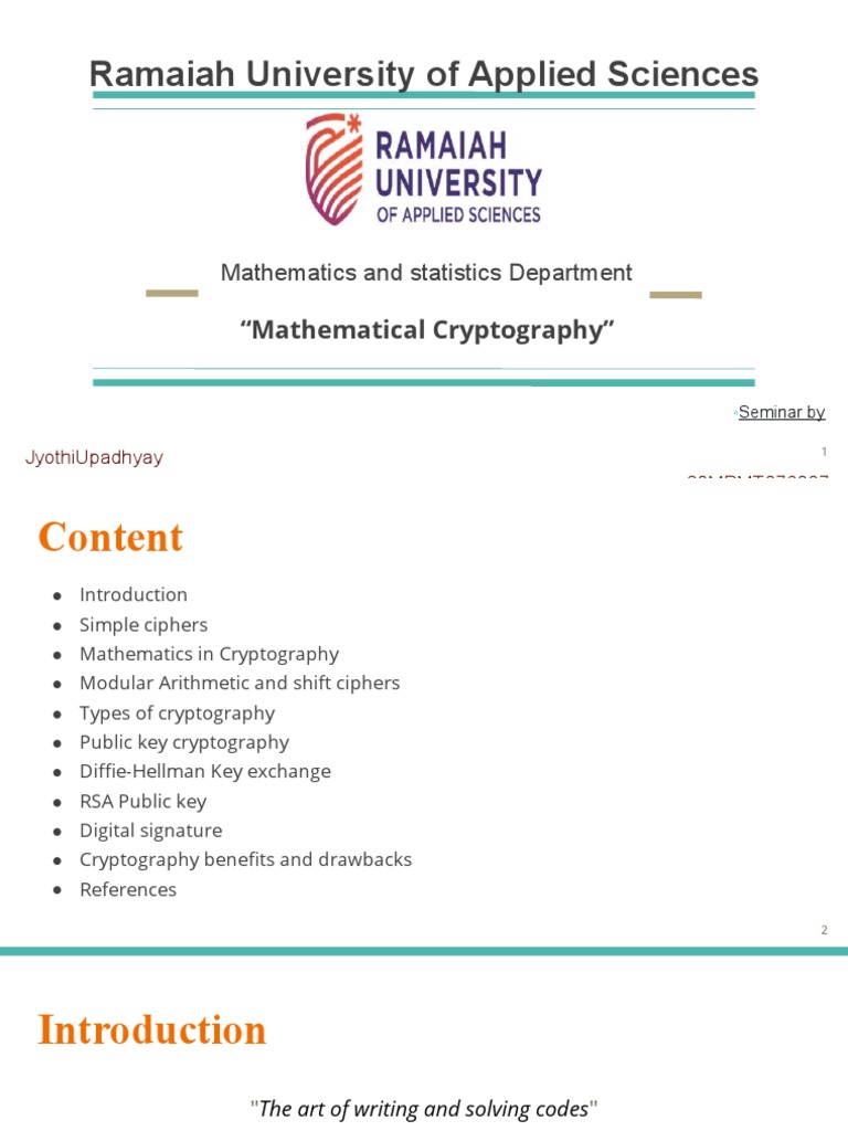 Introduction To Mathematical Cryptography | PDF