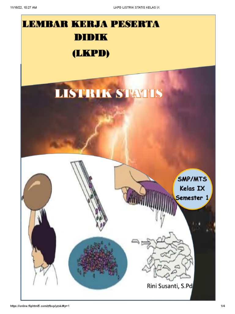 LKPD Listrik Statis Kelas IX | PDF