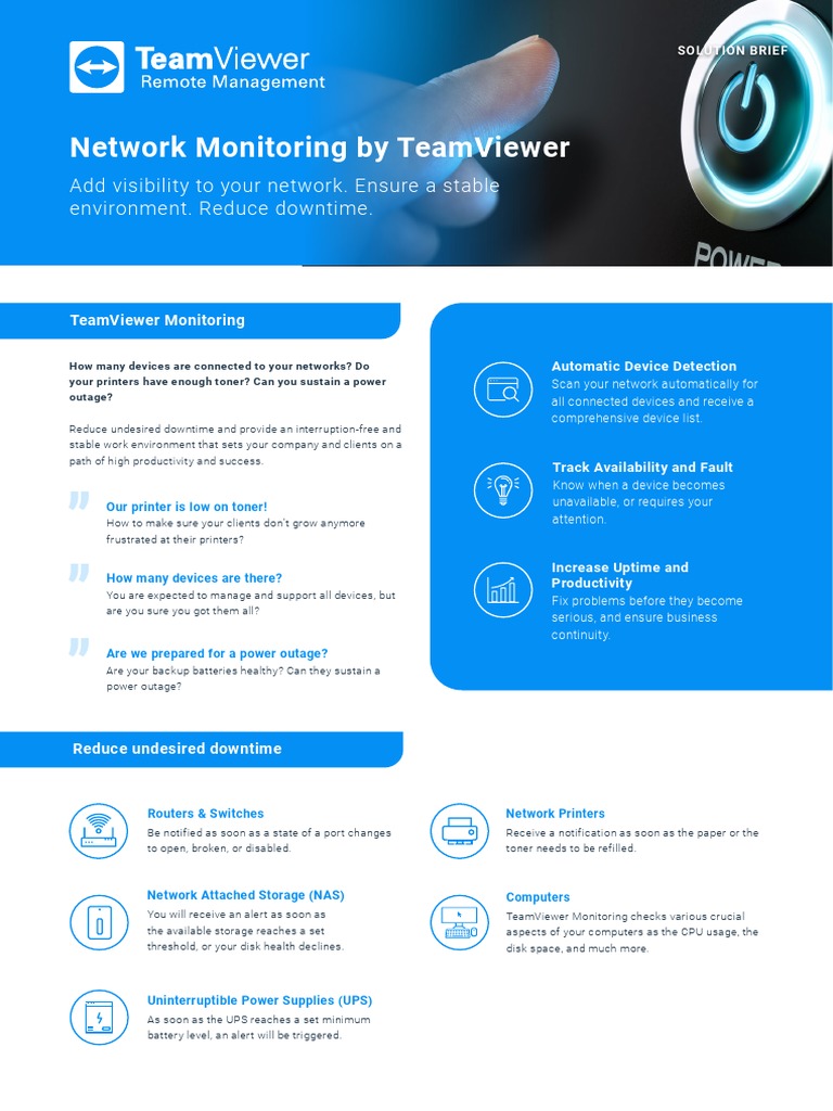TeamViewer NetworkMonitoring Info EMEA en | PDF | Information Age | Information Technology ...