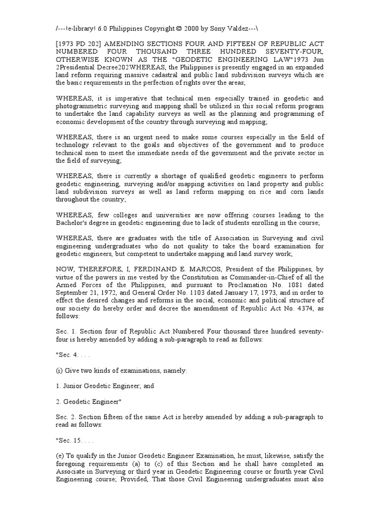 PD 202 | PDF | Law | Technology & Engineering