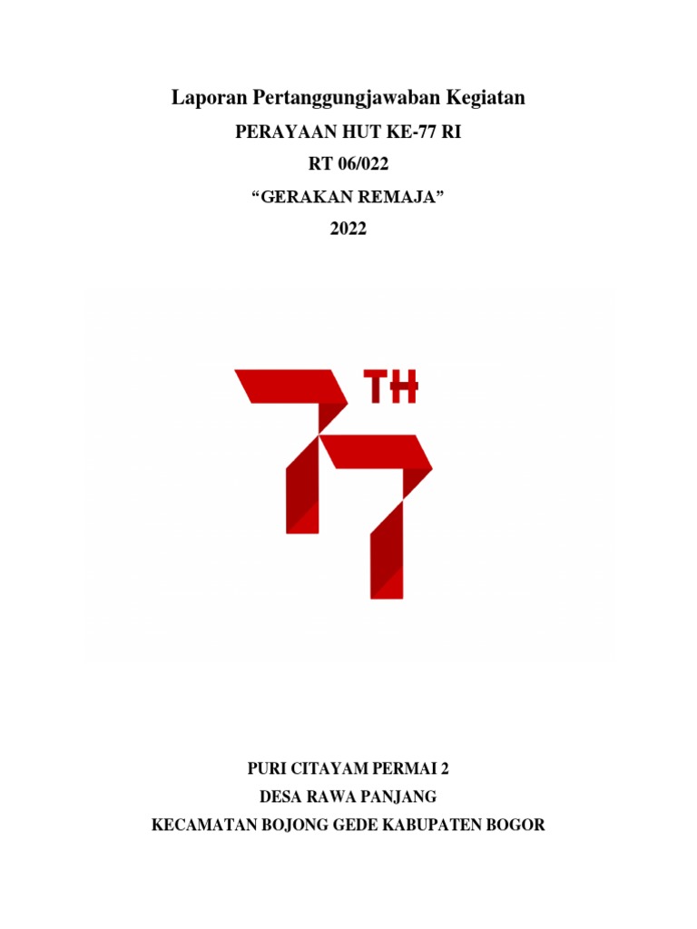 Laporan Kegiatan 17an RT.06 | PDF