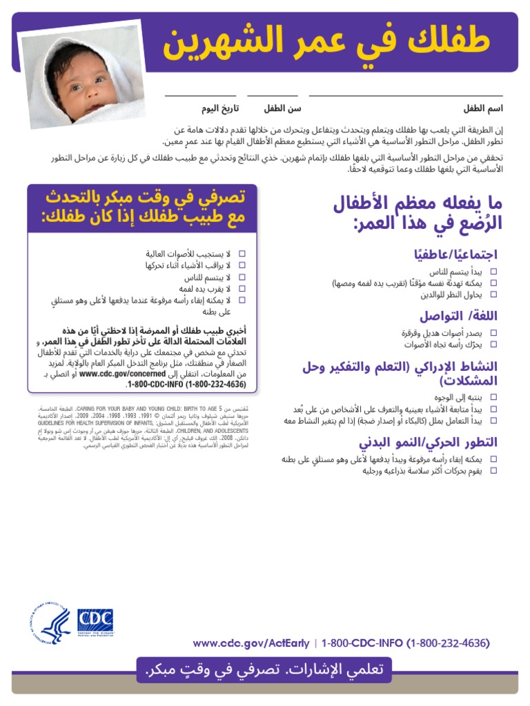 Checklist With Parent Tips - Arabic P | PDF
