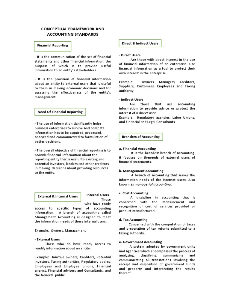 Conceptual Framework and Accounting Standards | PDF