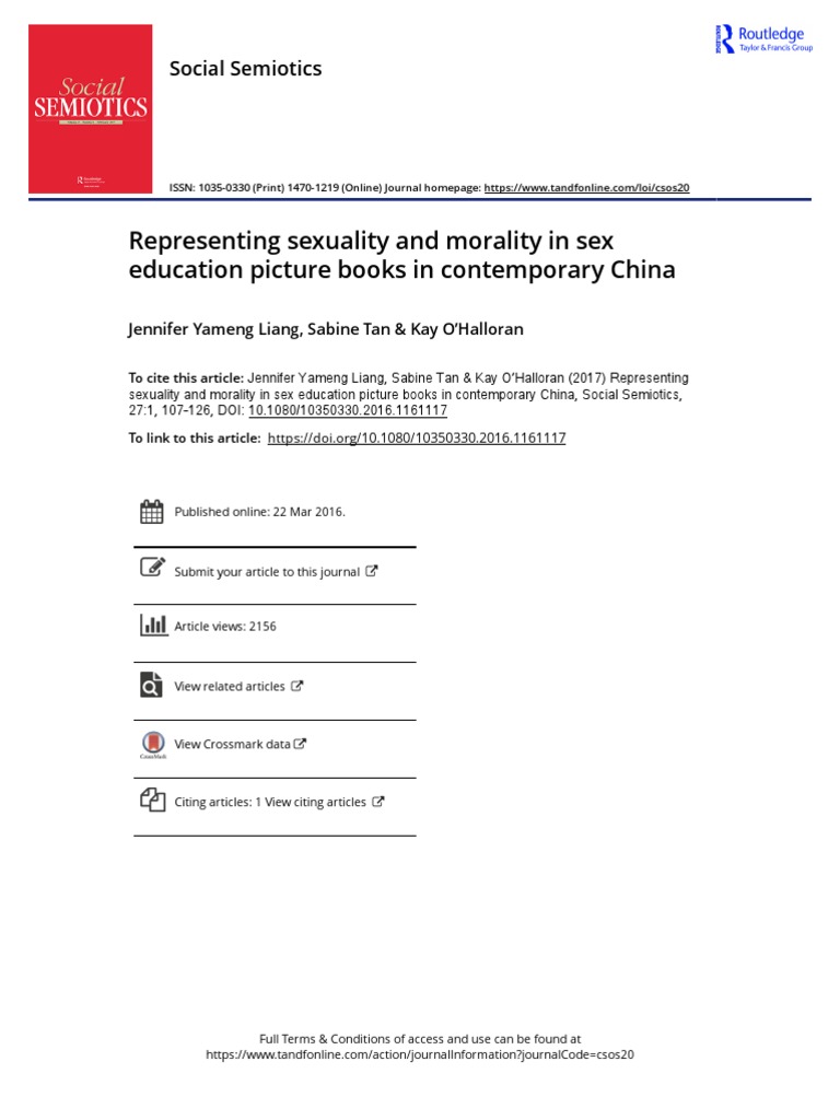 Representing Sexuality And Morality In Sex Education Picture Books In