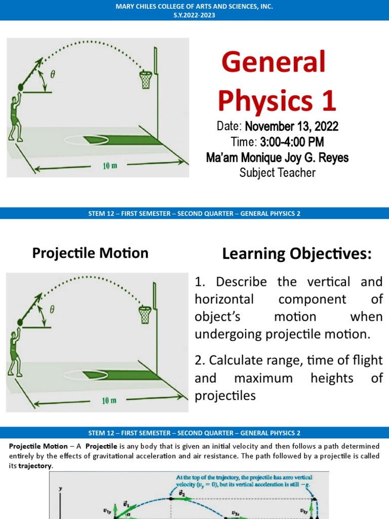 Projectile Motion | PDF