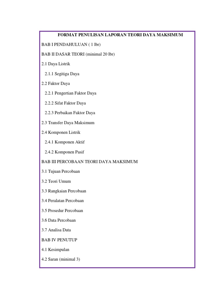 Format Penulisan Laporan P5 | Pdf