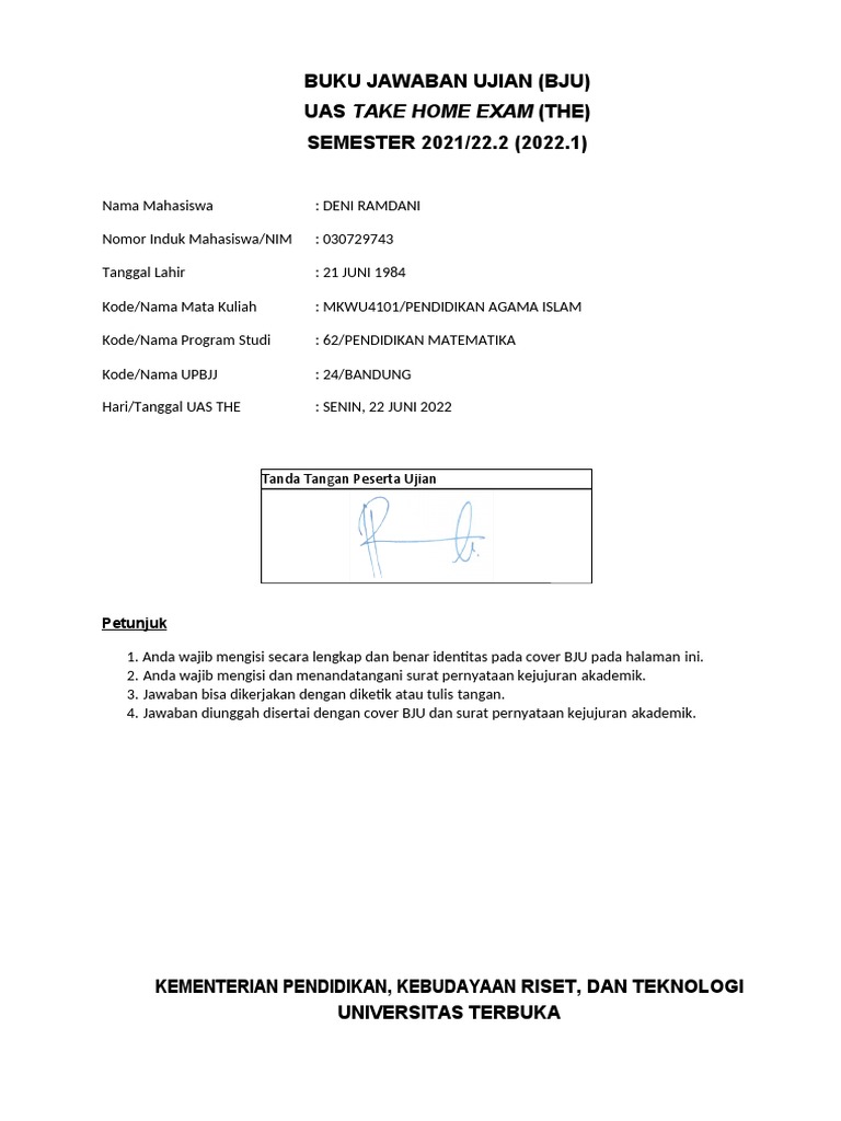 Bju - Mkwu4101 - Pendidikan Agama Islam | PDF